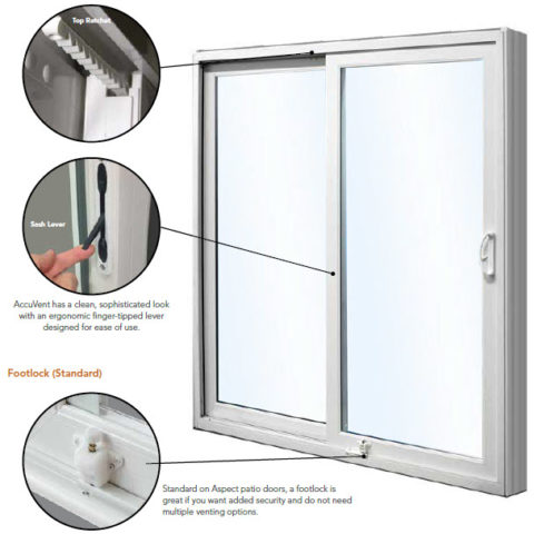 ProVia® Aspect™ Vinyl Sliding Patio Door Omaha Door & Window